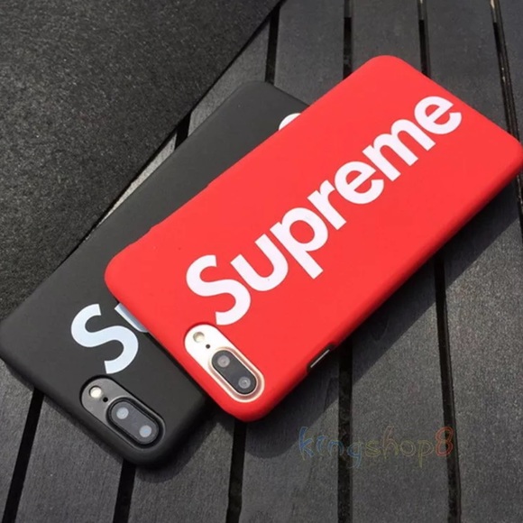 Accessories | Supreme Logo Red Black Iphone 7 Plus Case | Poshmark